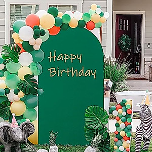 ROMANKAS Hunter Green Arch Cover Wedding Backdrop Cover Spandex Arch Stand Cover 5ft Chiara Arch Covers Stretchy Backdrop Small Balloon Arch Frame Cover for Birthday Party Ceremony Arch Decoration