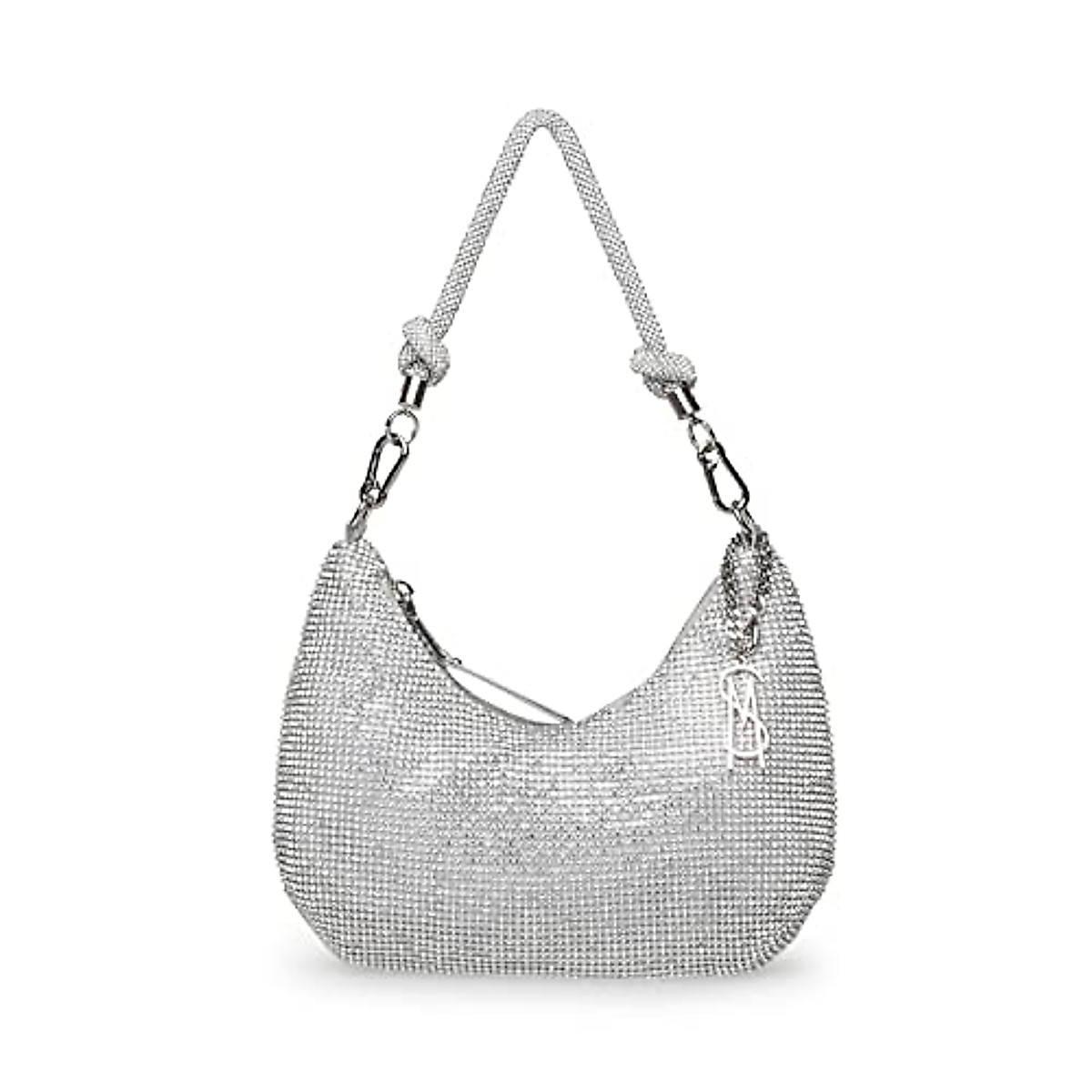 Steve Madden Kaya Rhinestone Hobo Bag, Silver