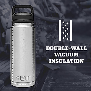 YETI Rambler 26 oz Bottle, Vacuum Insulated, Stainless Steel with Chug Cap, Stainless