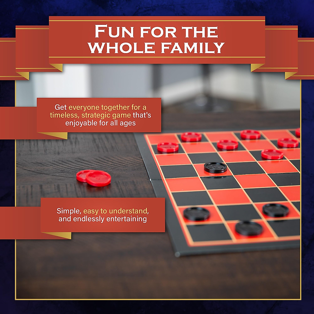 Continuum Games Checkers Family Traditions Board Games for 72 months to 1188 months