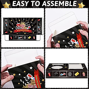 OBUSATT 32Pcs Movie Night Snack Trays Hold Popcorn Candy Food Drink, Movie Theater Popcorn Holder Disposable Movie Boxes Supplies for Kid's Birthday Party Concession Stand Carpet Family