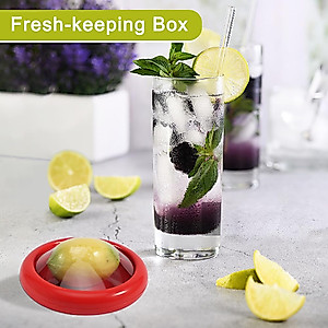 ZEENEEK Avocado Saver and Tomato Holder, Set of 4 Reusable Onion Storage and Avocado Keeper for Fridge Fresh Stretch Tomato Saver Set for Red Onion, Guacamole, Lemons, Tomato and Potatoes​, GZ04449