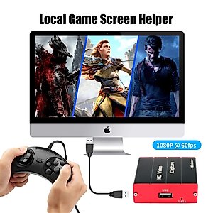 Mirabox USB3.0 HDMI Video Capture Card for Nintendo Switch, 1080P 60FPS HD Game Capture Device Cam Link With HDMI Passthrough Work with DSLR Xbox PS4 for OBS Twitch Game Live Streaming and Recording