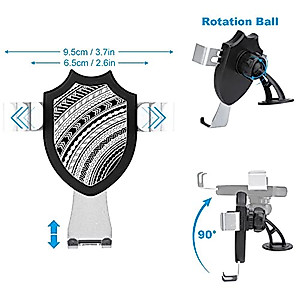 Maori Style Ethhnic Ornaments Car Phone Holder Long Arm Suction Cup Phone Stand Universal Car Mount for Smartphones