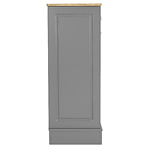 UEV Double Kitchen Trash Cabinets,Two Tilt Out Trash Cabinets with Solid Hideaway Drawers,Free Standing Wooden Kitchen Trash Can Recycling Cabinet Trash Can Holder (Grey)