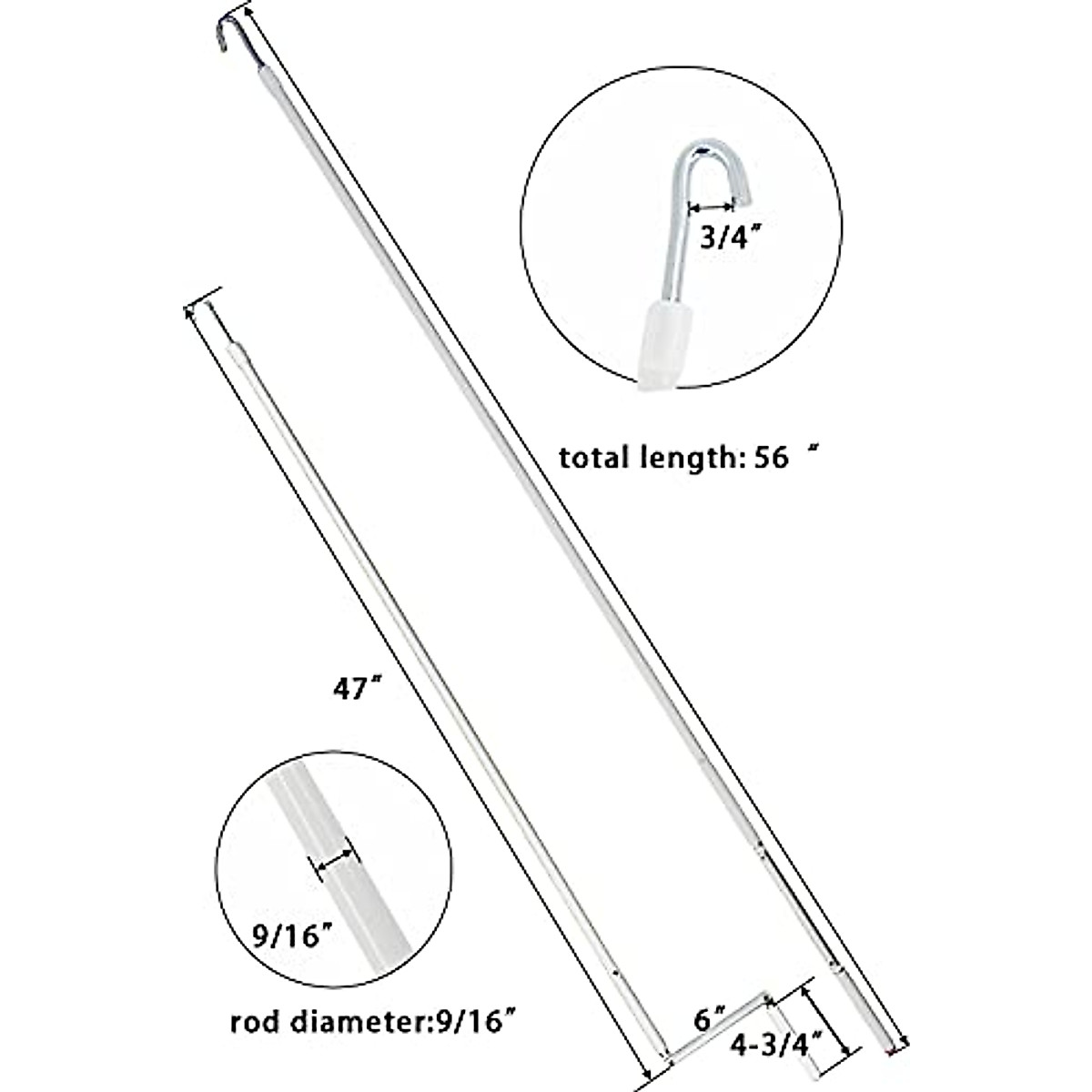 RV Awning Crank Handle Fordable Crank Wand for RV awnings Retractable Awning
