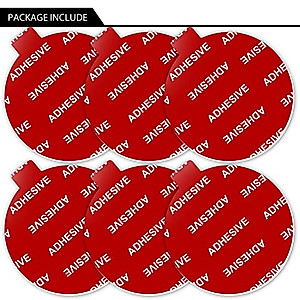 AZXYI Very High Bond Sticky Adhesive, 6 Pack Dashboard Pad Mounting Disk Adhesive Replacement Kit, Double-Sided Stickers for Suction Cup Dashboard Phone Holder & Windshield Car Mount