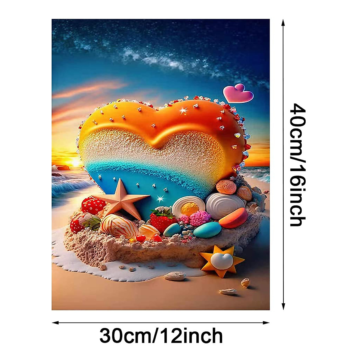 Lunyloer Diamond Painting, 5D Diamond Art Kits for Adults Beginner, DIY Paint with Round Full Drill Diamonds Paintings Gem Art Perfect for Home Wall Decor 12x16inch