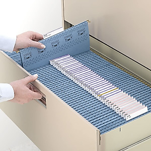 Smead Easy Slide Tab, 1/3-Cut, Clear, 18 Per Pack (64626)