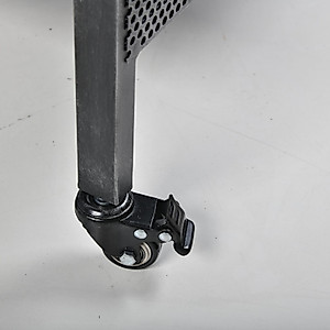 BOKKOLIK Industrial Mobile Kitchen Cart Rustic 3 Tier Rolling Serving Cart with Locking Casters Metal Mobile Kitchen Island Stand Cart on Wheels-47.2 * 23.6 * 36.6inch L*W*H (Metal Top)