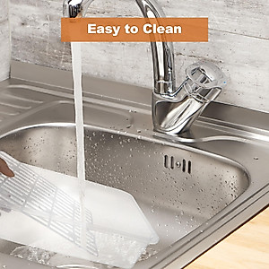 MUXHEL 6 Pcs Food Storage Container for Fridge, X-Large Fruit Storage Containers for Fridge with Lid and Removable Drain Plate, Plastic Freezer Storage Containers for Storing Fruits, Vegetables, Meat