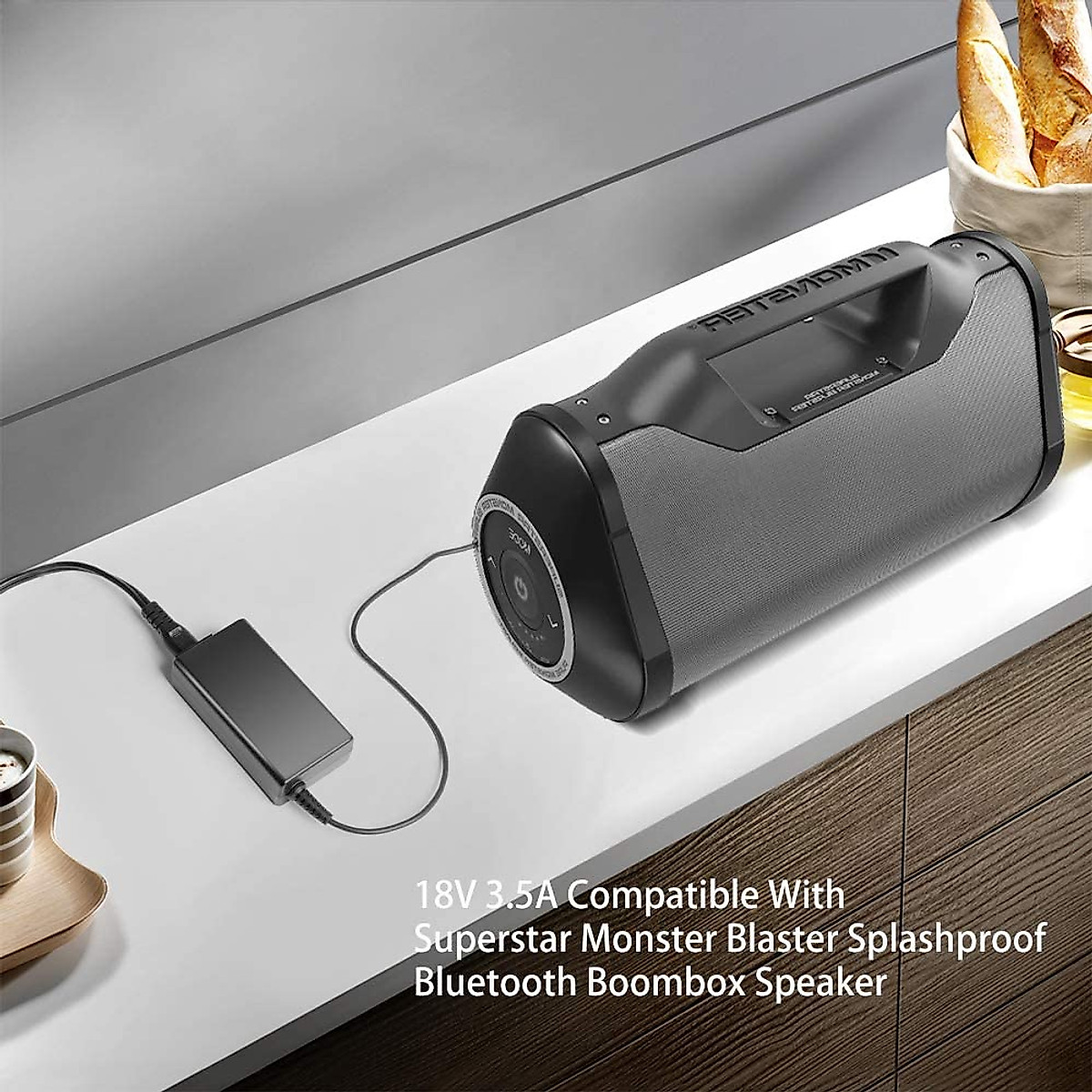 TAIFU 18V AC DC Adapter Charger for Superstar Monster Blaster Splashproof Bluetooth Boombox Speaker Super Star Pioneer STZ-D10Z-R Steez Type-Z Philips OH-1065A1803500U OH-1065A1803500U2 Power Supply