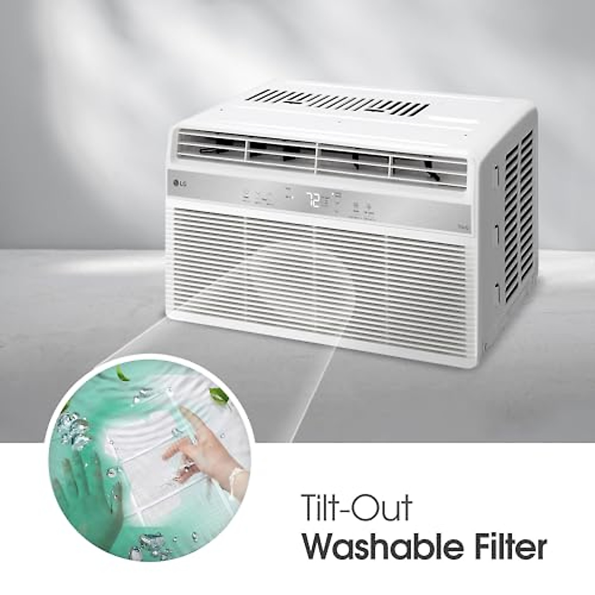 LG LW6024RSMX Window Air Conditioner, Wi-Fi Enabled w/Remote, for Small Room (260 Sq.Ft.), Quiet Operation, 115V, 6,000 BTU, White