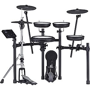 Roland TD-07KVX Electronic V-Drums Kit – with VH-10 Floating Hi-Hat and Best-Ever Cymbals – Bluetooth Audio & MIDI – 40 Free Melodics Lessons,Black
