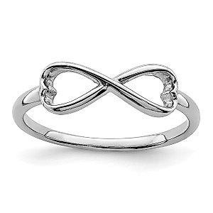 IceCarats 925 Sterling Silver Infinity Twisted Love Knot Symbol Heart Woven Crisscross Band Statement Ring Size 8