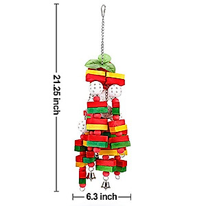 Aigou Parrot Toys, Bird Chewing Toy for Large Medium African Grey Macaws Cockatoos Eclectus Amazon