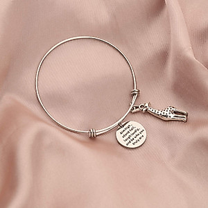 AKTAP Giraffe Gifts Giraffe Jewelry Aim High Stand Tall Laugh Loudly and Be Who You Truly Are Giraffe Keychains