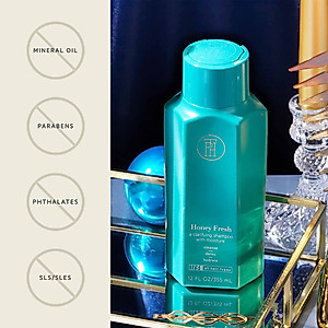 TPH BY TARAJI Honey Fresh Sulfate Free Clarifying Shampoo for Buildup with Aloe, Honey & Willowbark Extract | For Oily Hair | Gentle, Non-Irritating, Anti-Residue | For Women & Men, 12 fl. oz