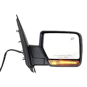 Kool-Vue Mirror Compatible with 2007-2010 Ford Expedition Passenger Side With Heated, Manual Folding, Puddle Light FO1321363