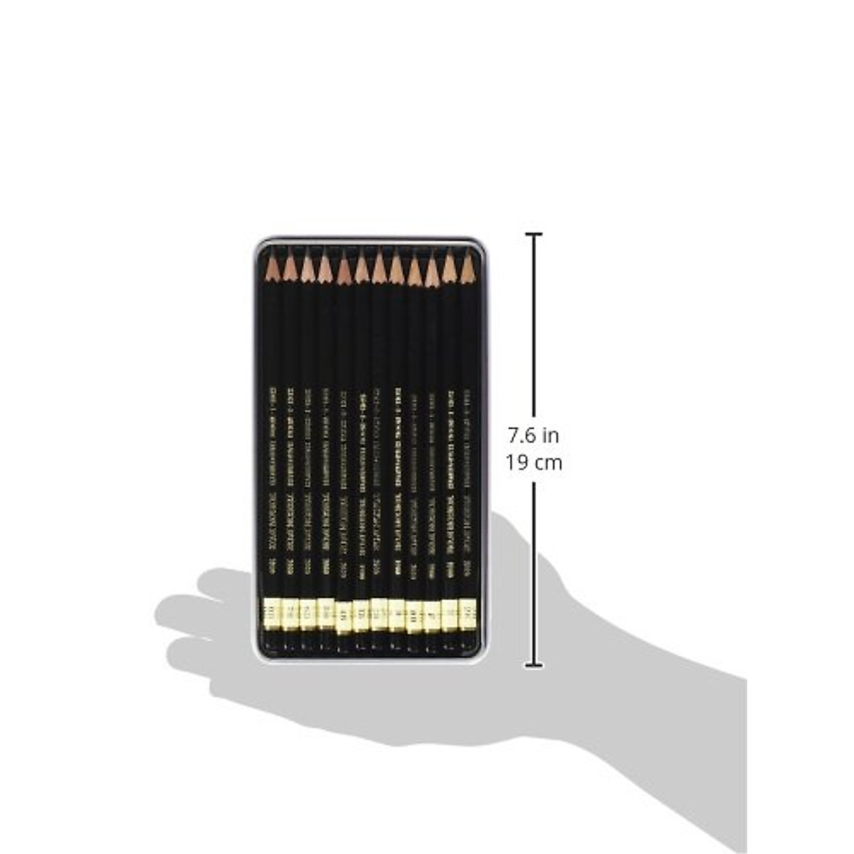 Koh-I-Noor Toison d'Or Graphite Pencil Artist Set, 12 Pencils Per Tin and Blister Carded (FA15021112BC)