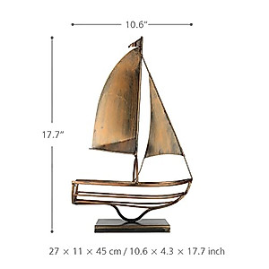 SEASD Sailing Wine Bottle Holder Iron Art European Creative Wine Rack Bottle Storage Holder Home Decoration