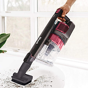 Shark Rocket Pet Pro with Self-Cleaning Brushroll, HEPA Filter Lightweight Cordless Stick Hand Vacuum, 7.5 lbs,-Magenta IZ162H (Renewed)