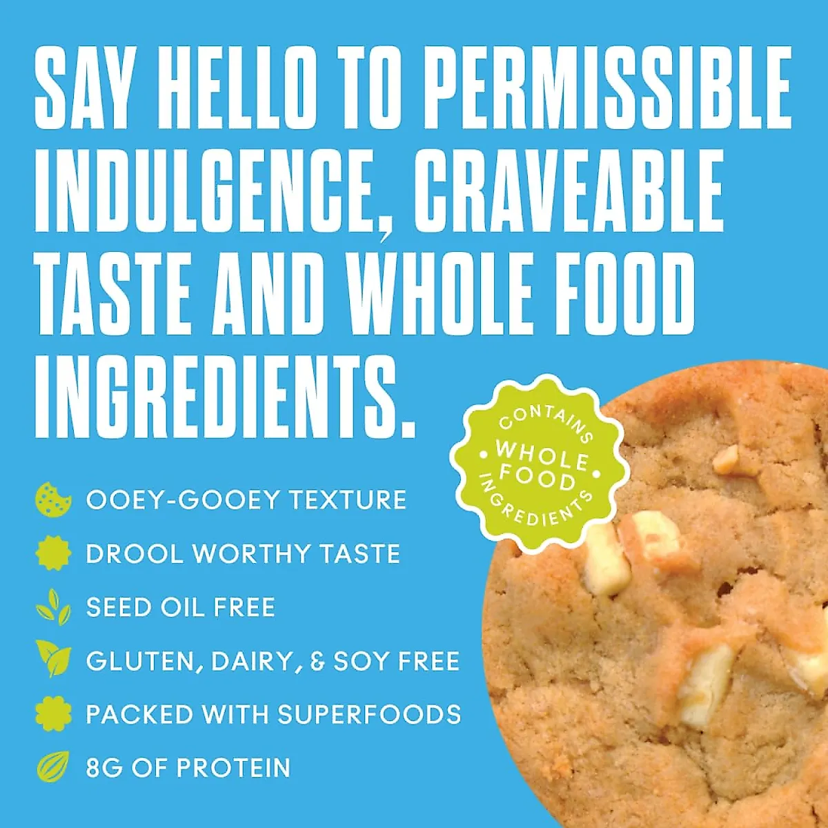 Toto Vegan Cookies, Birthday Cake Cookie, High Fiber Snacks, Gluten Free Cookies, Plant Based Snacks with Superfoods & Adaptogens, 8gr Protein Cookies, Pack of 10 Individually Wrapped Cookies