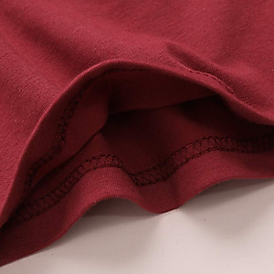 Suolongsama Valentine's Day Toddler Kids Baby Girl Clothes Love Heart Print Ruffle Long Sleeve Shirt Tops Leopard Flare Pants 1-5Y (Purplish Red, 2-3T)