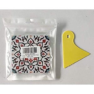 25 PCS Moroccan Style Tile Sticker, 4x4 Inch(10x10cm) Traditional DIY Murals, Tile Waterproof Oil Proof Removable Decals for Bathroom & Kitchen Backsplash