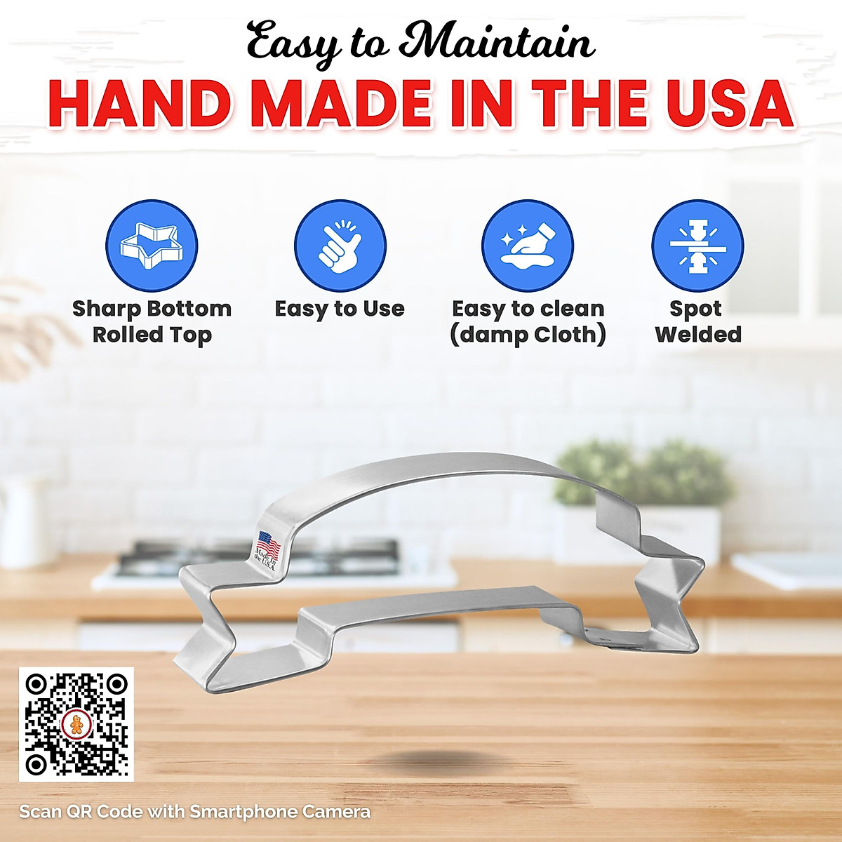 Foose Banner Cookie Cutter 5 Inch –Tin Plated Steel Cookie Cutters – Banner Cookie Mold