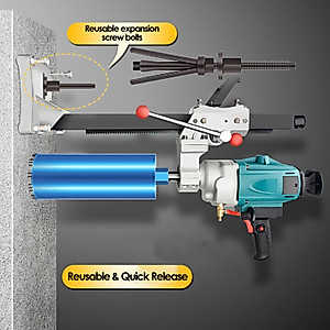 Quick Release Core Drill Stand Anchor Bolt & Nut Reusable Expansion Bolt M12 Threaded Bolt Perfect for Anchoring Core Drilling Machines, Rig Stands, Wall Saw Track and Wire Saws 2 Sets