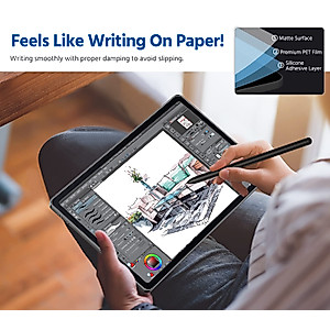MoKo PET Matte Screen Protector for Samsung Galaxy Tab S6 Lite 10.4 2024/2022 (P613/P619) & 2020 (SM-P610/P615), [Paper-Feeling Film Writing for S-Pen] 2-Pack Anti-Glare Premium PET Film, Matte