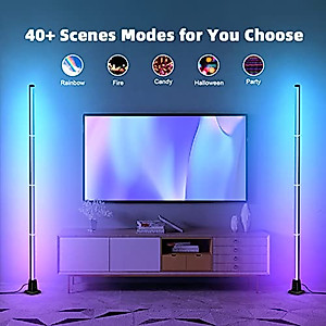 Floor Lamp, Modern style, Color Changing, Corner Lamp with WiFi App Control, 64+ Scene Mode, Creative DIY Mode, Music Sync, Led Floor Lamp for Bedroom Living Room, Game Room, atmosphere light