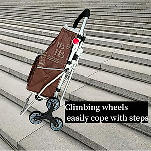 JFYOW Ultimate Adjustable Seat Back Shopping Cart with Stool - Durable Stainless Steel Frame, Nylon Storage Bag, Climbing Wheels, and Secure Cargo Straps.