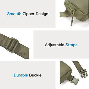 Telena Belt Bag for Women Men Fashionable Crossbody Fanny Pack for Women Waist Bag with Adjustable Strap Green