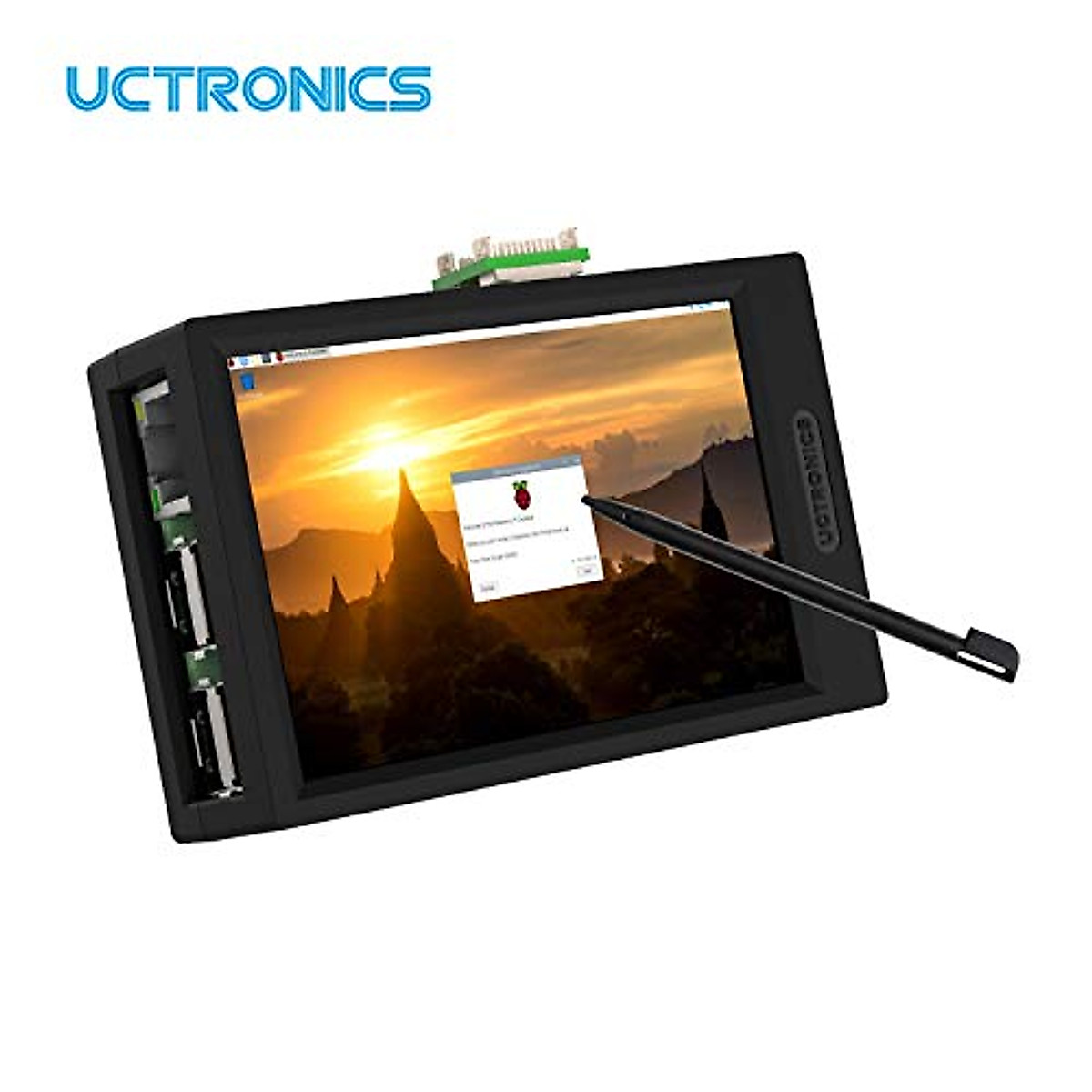 UCTRONICS Mini LCD Screen with Case, 3.5 inch Small HDMI Display Touchscreen with Stylus
