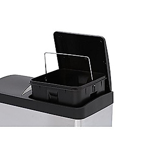 Step N' Sort The 16 Gal. 2-Compartment Stainless Steel Trash and Recycling Bin