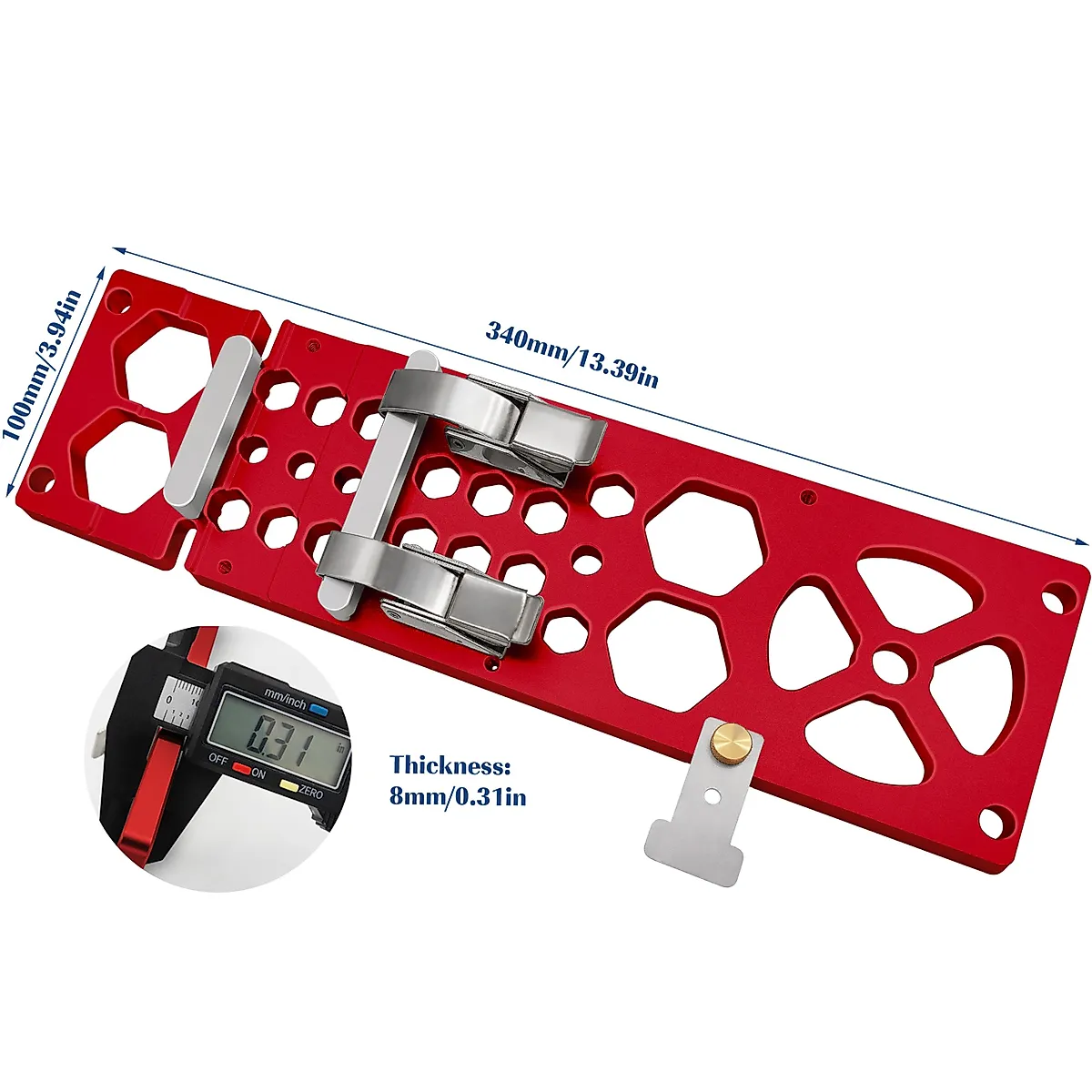 13.4inch Track Saw Guide Rail Square,90° Right Angle Track Saw Square - Compatible with Festool & Makita Guide Rail - Easy-Install Circular Saw Accessories for Precise Cuts(Upgraded)