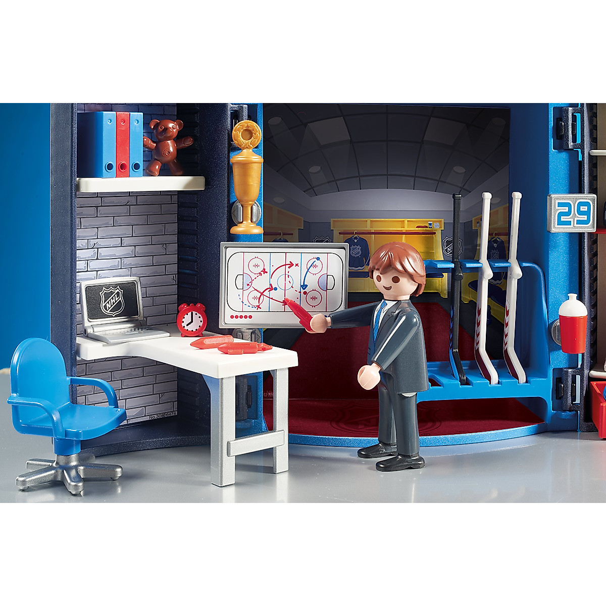 Playmobil NHL Locker Room Play Box, Blue
