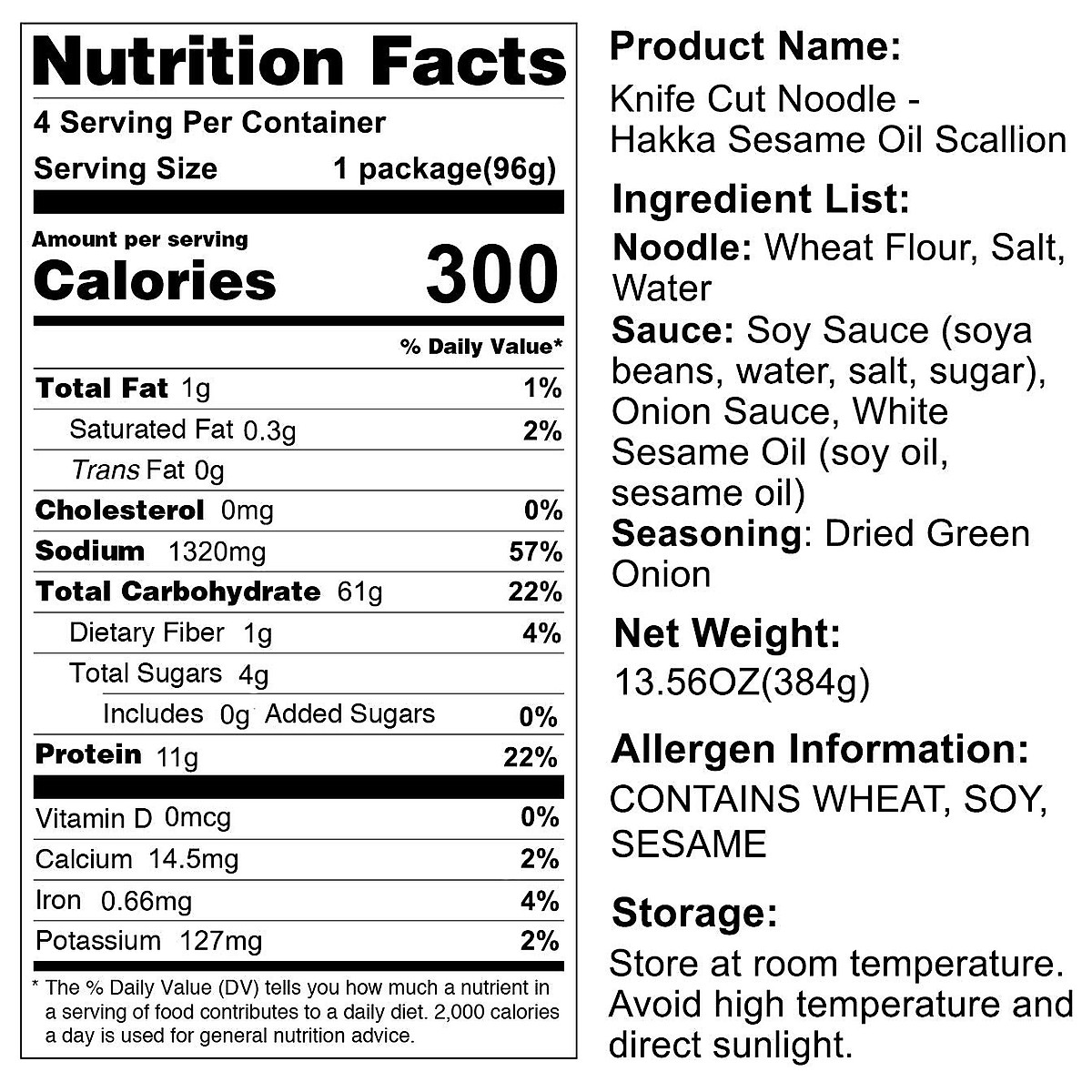 A-Sha Chewy Knife Cut Squiggly Noodles With Sesame Scallion Sauce - Healthy Ramen Noodles, 1 Bag(4 Servings)