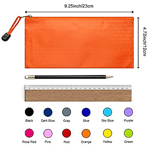 LABUK 29pcs Zipper Pencil Pouches, Small Zipper Pencil Bags, Waterproof Pencil Cases, for Office Travel Cosmetics 12 Colors