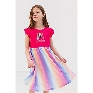 Barbie Little Girls Nightgown Pajamas Pink 7-8