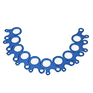 20pcs Tent Guy Lines Tensioners Ultralight Aluminium Alloy Rope Guylines Adjuster 3Hole Quick Knot Tent Cord Runner Fastener Wind Rope Buckle for Camping Hiking Backpacking Outdoor Activity (Blue)