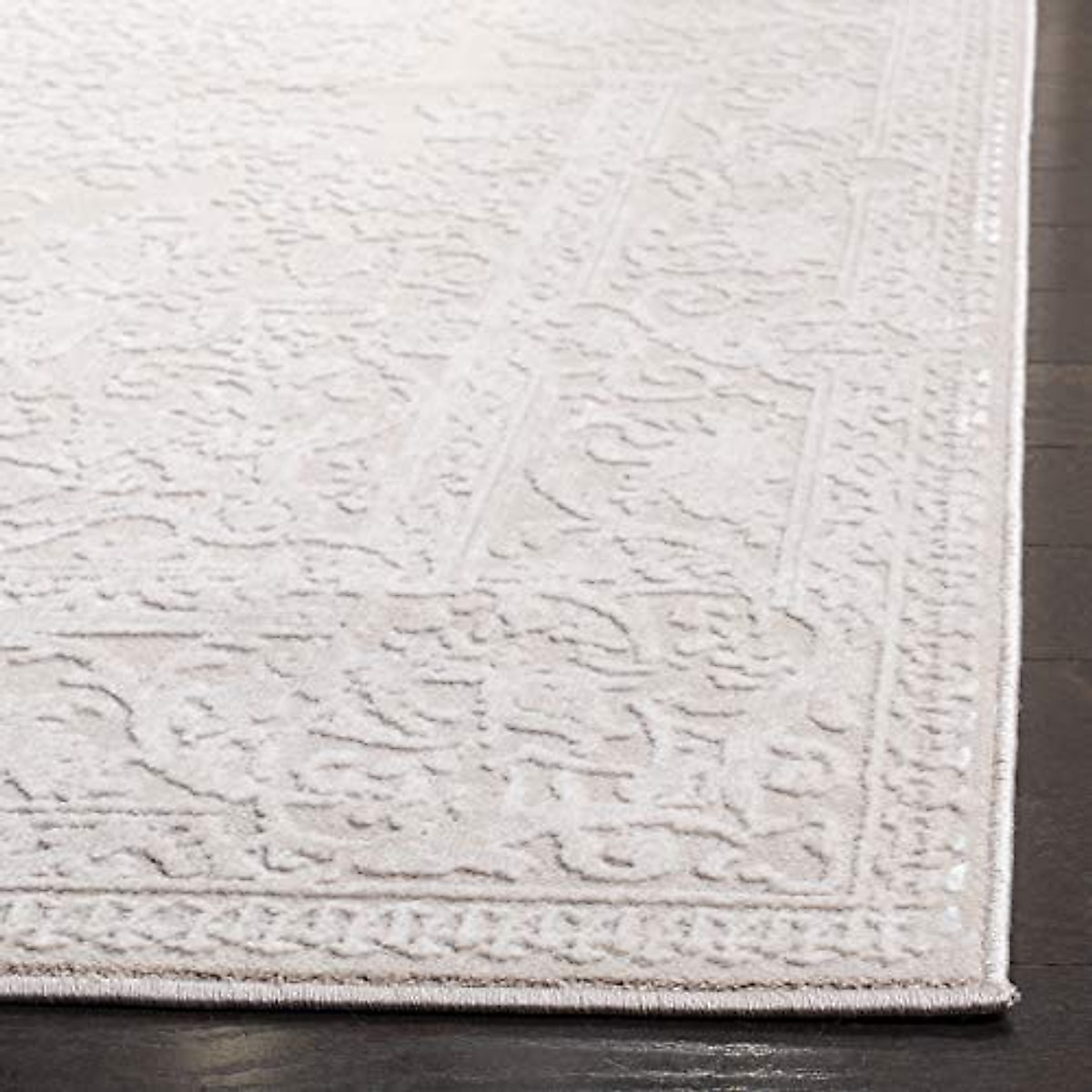 SAFAVIEH Reflection Collection 8' x 10' Cream/Ivory RFT664D Boho Tribal Distressed Living Room Dining Bedroom Area Rug