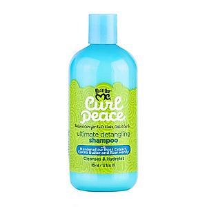Just For Me Curl Peace Ultimate Detangling Shampoo (3 Pack) - Cleanses & Hydrates, Contains Marshmallow Root Extract, Cocoa Butter & Raw Honey, Sulfate Free, No Animal Testing, 12 oz