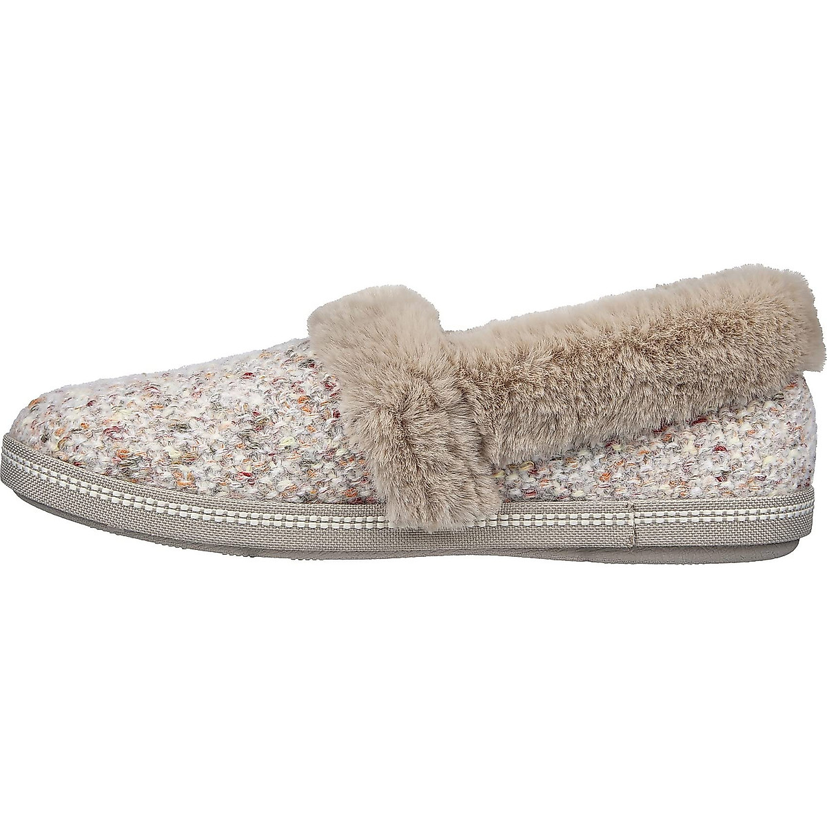 Skechers Women's Cozy Campfire-Lazy Sundaze Slipper, Taupe Multi, 7.5
