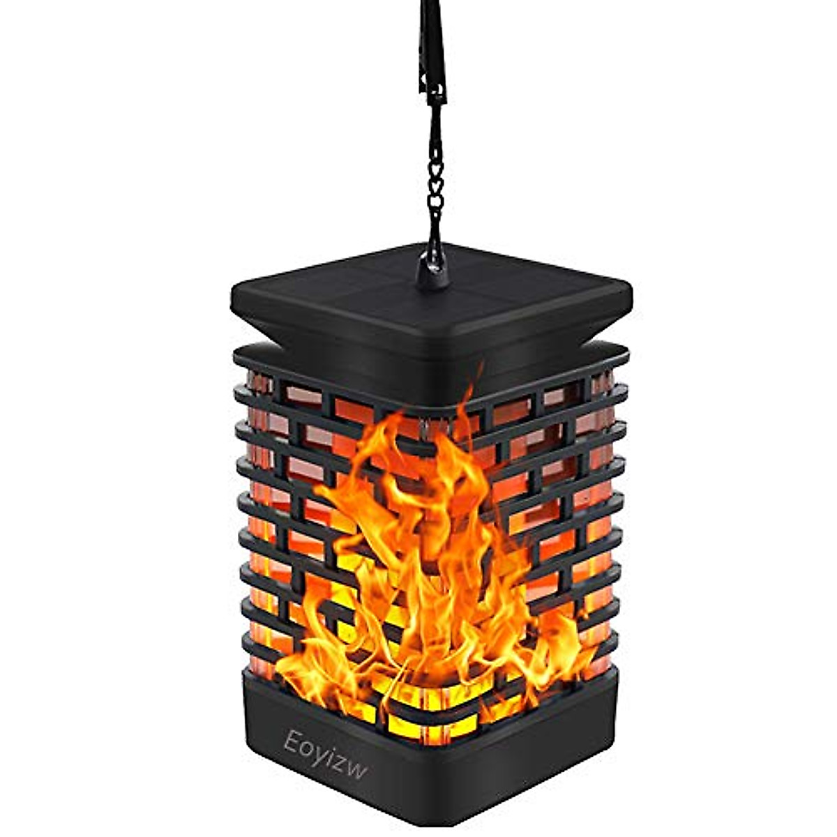 EOYIZW Solar Lantern Lights Outdoor Garden Decor, Upgraded 99LEDs Dancing Flickering Solar Hanging Flame Lights- IP65 Waterproof Tabletop Lamp Lanterns for Decor Garden Patio Path Deck Yard 1Pack