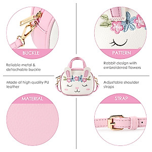 mibasies Toddler Purse for Little Girls Handbags Kids Age 3-8 Bunny purse