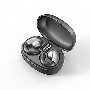 Open Ear Earbuds Sport Clip On Open Ear Headphones Bone Conduction Earbuds Cycling Running Workout Ear Buds Wireless Headphones Bone Conducting Earbud Gaming Gym Bluetooth Earbud Earphones