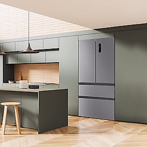 DYTesa 33 Inch Large Capacity French Door Refrigerator, 18.75 cu.ft Refrigerator with 2 Doors & 2 Drawers, Full Size Bottom Freezer Kitchen Fridge, Automatic Defrost, LED Lighting